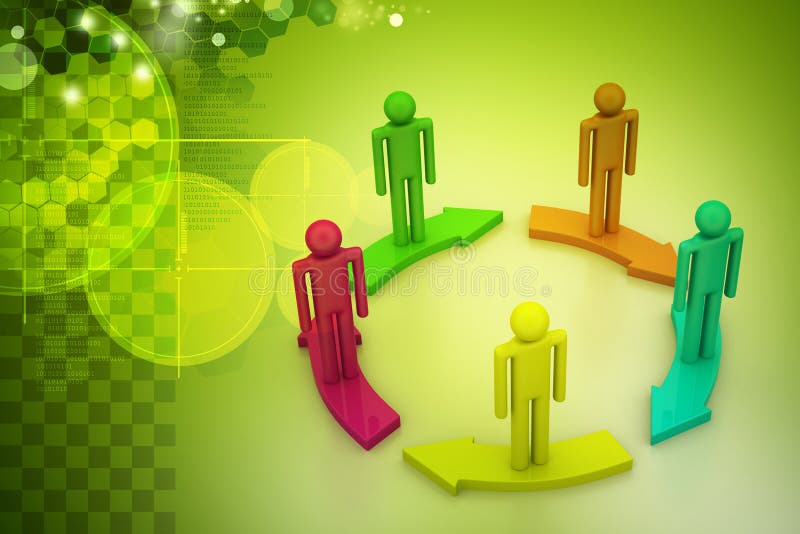 Different Peoples in a Team Stock Illustration - Illustration of ...