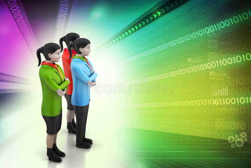 Different Peoples in a Team Stock Illustration - Illustration of ...