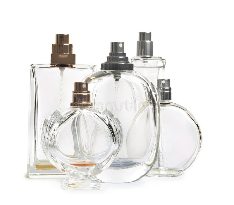 Different perfume bottles stock photo. Image of mockup - 124436654