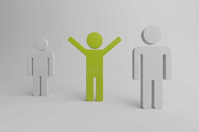 Different Person in a Crowd. Unique Individuality Concept Stock ...