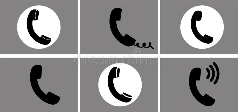 Different Phone Icons Set. Isolated, Vector. Stock Vector ...