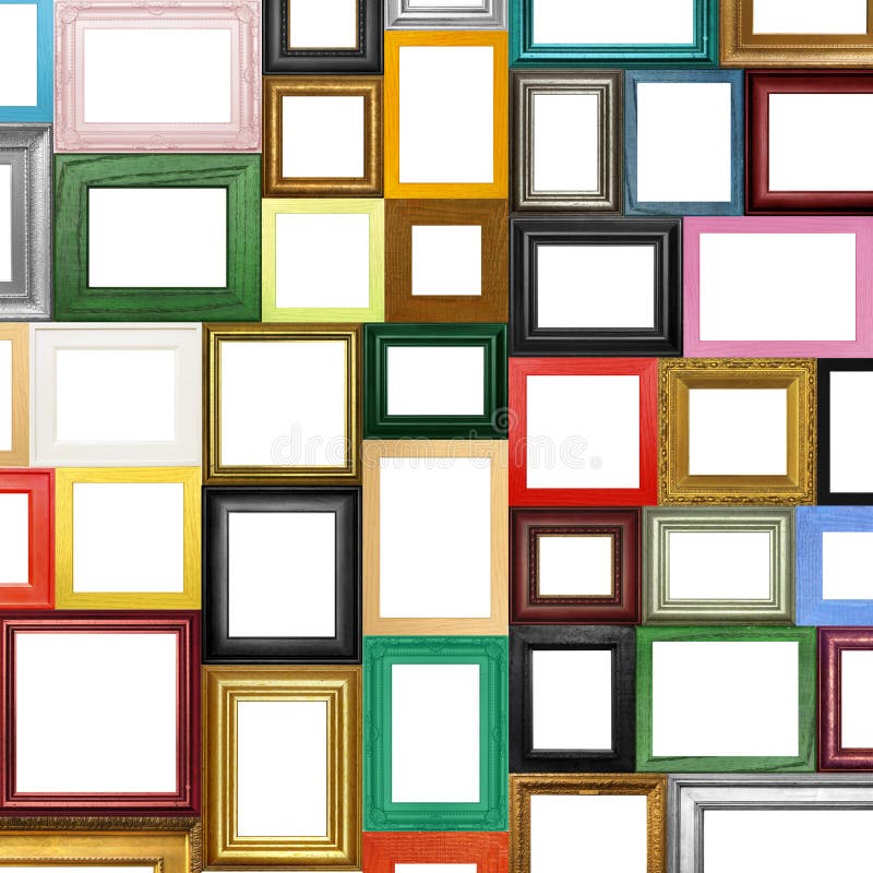 Picture Frames and Antiques To Vintage Background Stock Image - Image ...