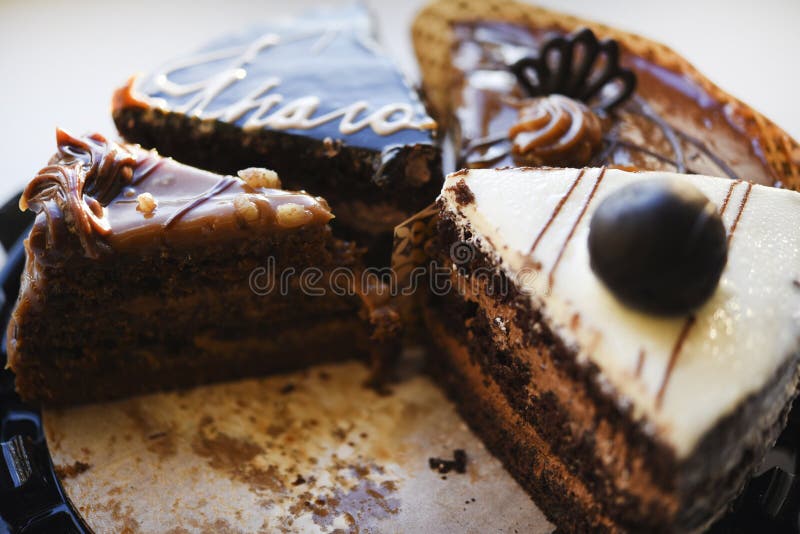 Different Pieces of Cake. a Sweet Snack Stock Photo - Image of ...
