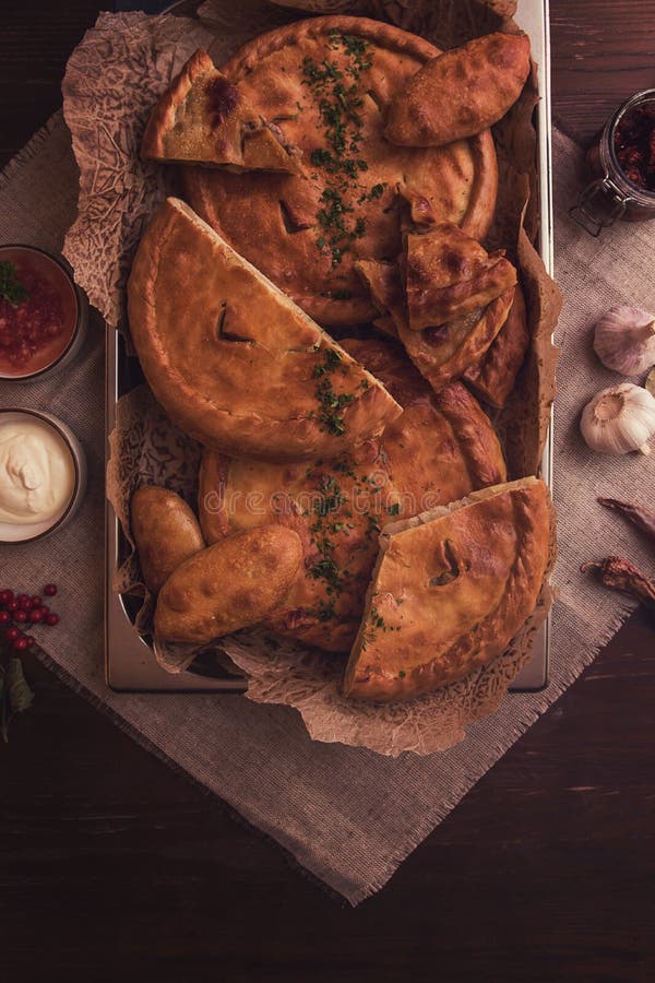 Different pies composition stock photo. Image of cook - 100809868