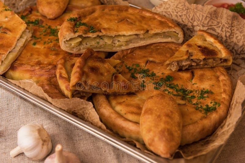 Different pies composition stock image. Image of closeup - 100239389