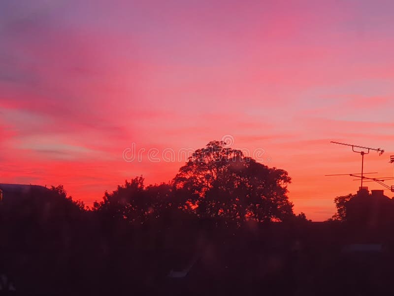 Different Pink and Purple Sunset Tones Stock Image - Image of tones ...
