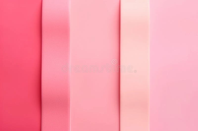 Different Pink Ribbons in a Row Stock Illustration - Illustration of ...