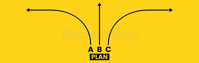 Different Plan. Banner with Arrows for Choose Your Way Stock Vector ...