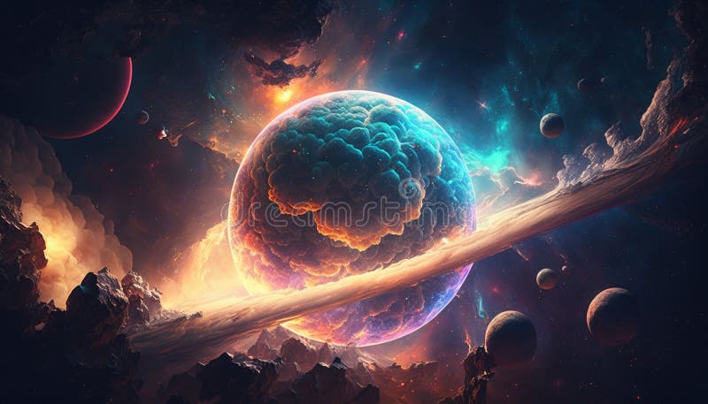 A Set of Different Planets in the Solar System, Including the Sun, the ...