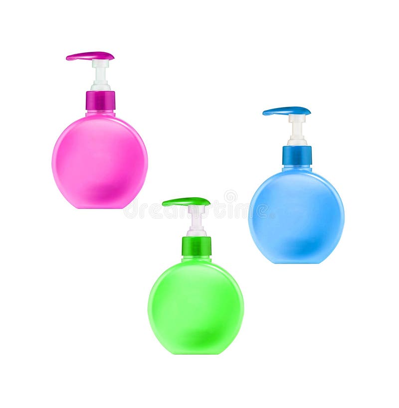 Different Plastic Cosmetic Bottles Stock Photo - Image of parfume ...