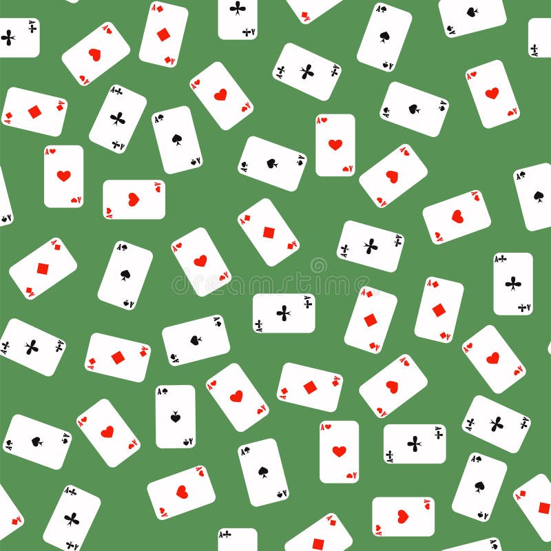 Different Playing Cards Pattern Stock Illustration - Illustration of ...