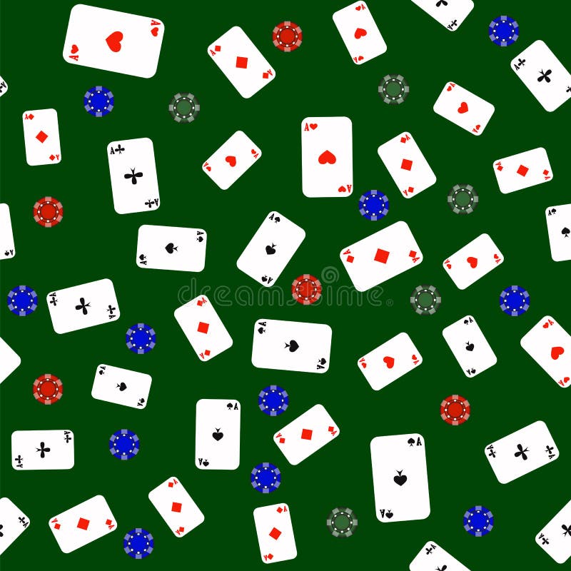 Different Playing Cards Pattern Stock Vector - Illustration of luck ...