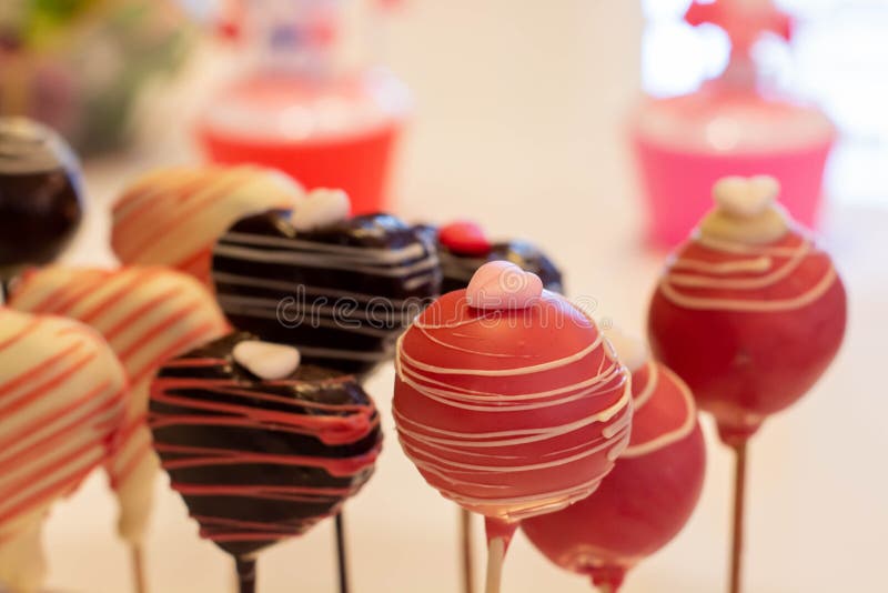 Different Pop Cake Valentine Day Style Stock Image - Image of candy ...