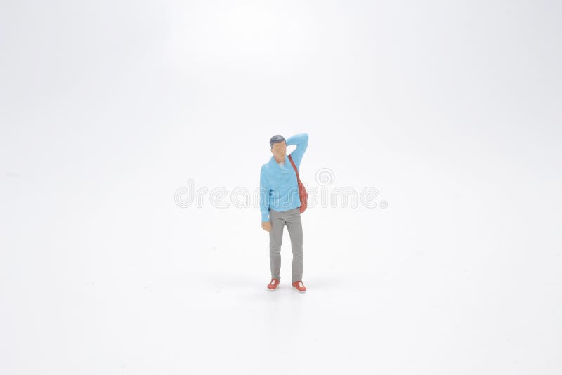 A Different Poses of the Mini Figure at the White Back Ground Stock ...