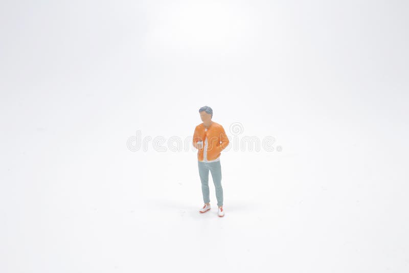 A Different Poses of the Mini Figure at the White Back Ground Stock ...