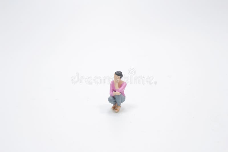 A Different Poses of the Mini Figure at the White Back Ground Stock ...