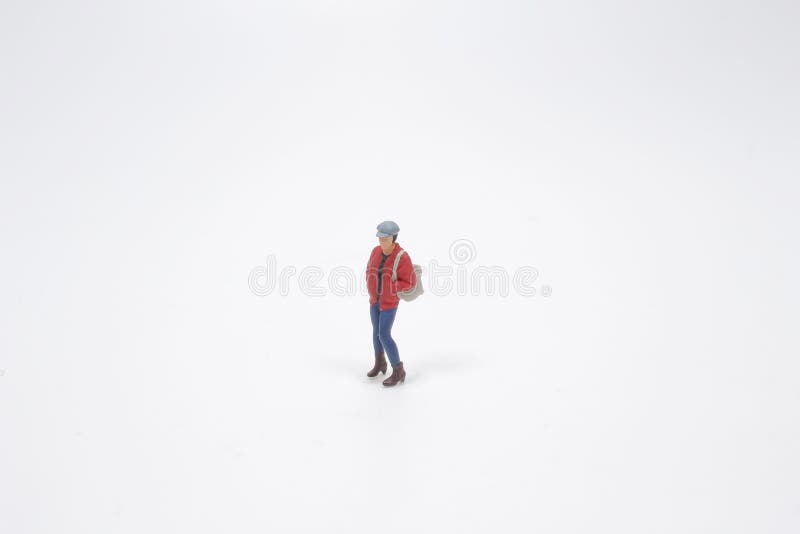 A Different Poses of the Mini Figure at the White Back Ground Stock ...