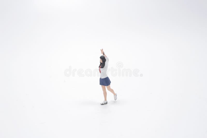 A Different Poses of the Mini Figure at the White Back Ground Stock ...