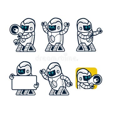 Different Poses Robot Stock Illustrations – 221 Different Poses Robot ...