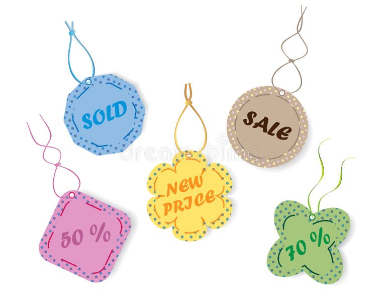 Different price tags stock vector. Illustration of environmental - 25446313