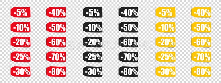 Different Price Tags, Price Labels - Vector Illustrations Isolated on ...