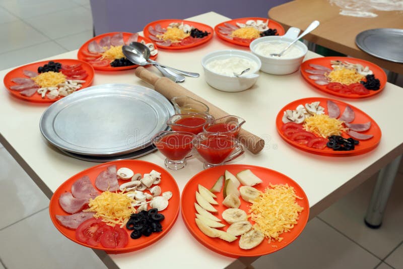 Different Products for Cooking Stock Photo - Image of flour, table ...