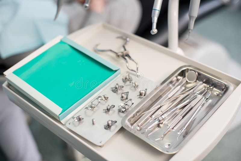 Professional Dental Tools in a Dentist`s Office Stock Image - Image of ...