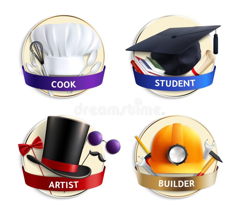 Different Job Hats Stock Illustrations – 54 Different Job Hats Stock ...