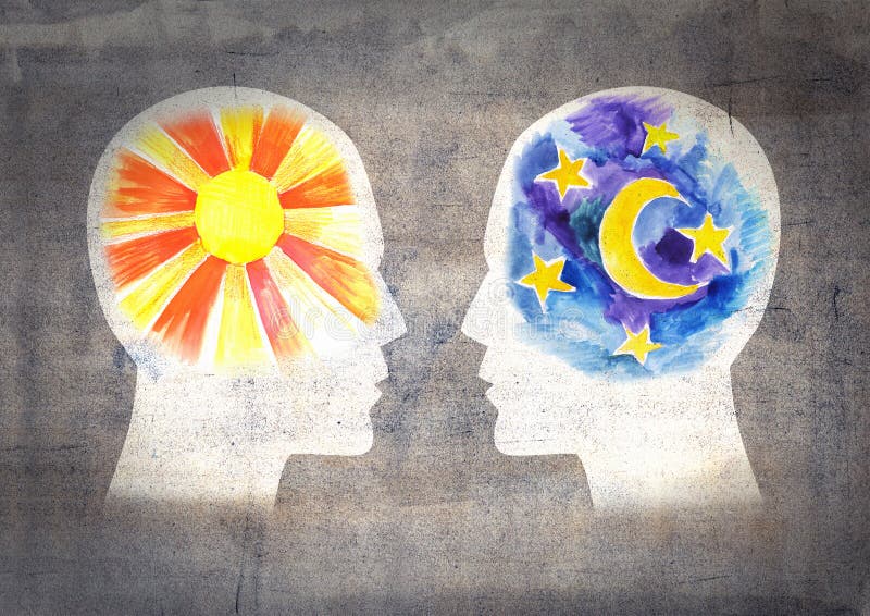 Different psyche people stock illustration. Illustration of watercolor ...