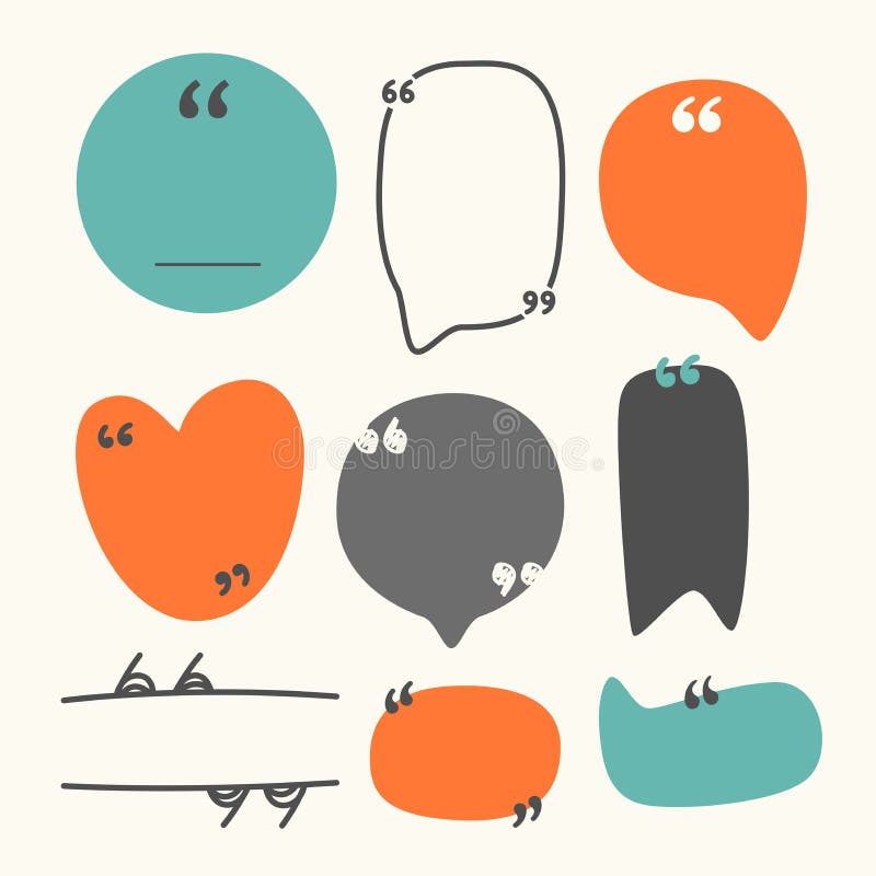 Different Quote Frames Vector Clipart Stock Vector - Illustration of ...