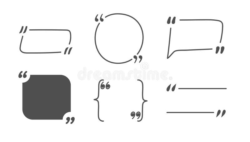 Different Quote Frames Vector Clipart Stock Vector - Illustration of ...