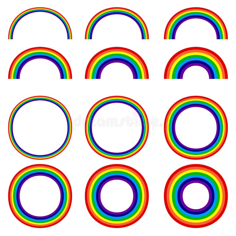 Half Rainbow Arch Stock Illustrations – 215 Half Rainbow Arch Stock ...