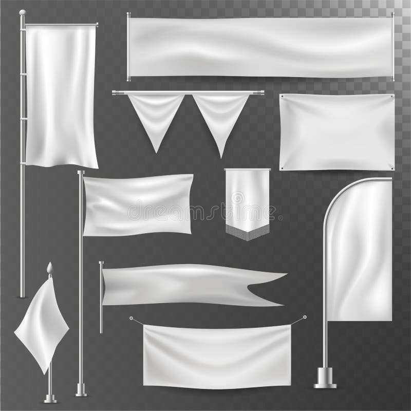 Flag Empty Template Mockup Set Stock Illustrations – 1,573 Flag Empty ...