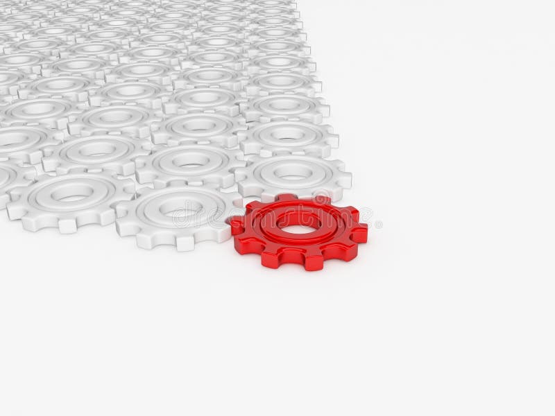 Different red gear stock illustration. Illustration of connect - 14195869