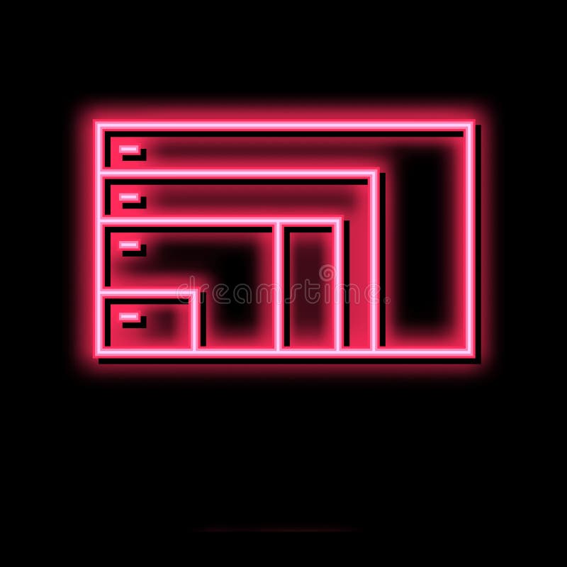 Vga Computer Monitor Cable Neon Glow Icon Illustration Stock Vector ...