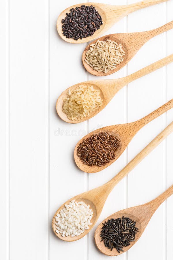 Different rice types stock image. Image of assortment - 61531807