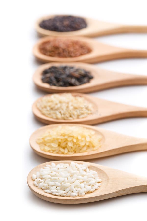 Different rice varieties. stock image. Image of mixed - 77584699
