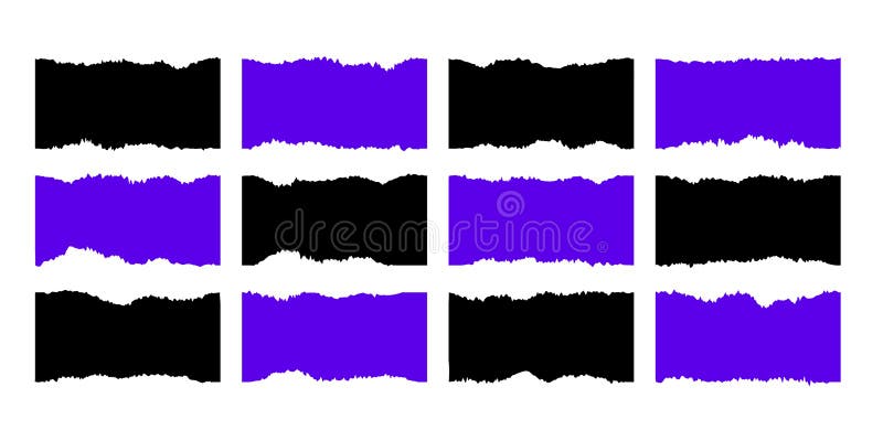 Vector Set of Cut Torn Paper Pieces. Stock Vector - Illustration of ...