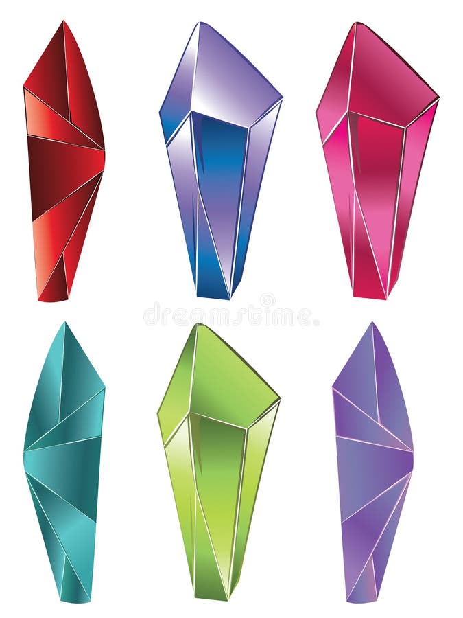 Different rock crystals stock vector. Illustration of icon - 143817048