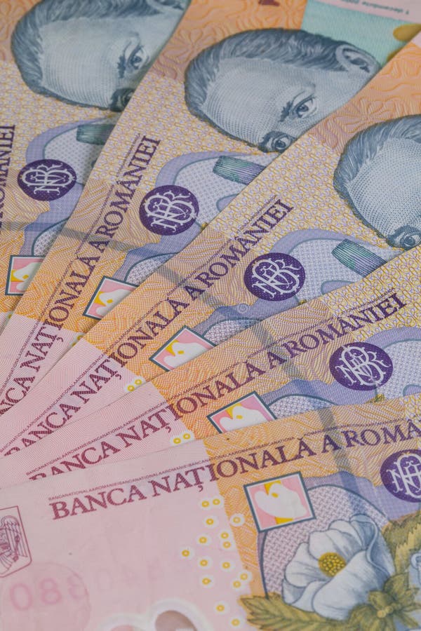 Different Romanian Lei Banknotes Stock Photo - Image of cash ...