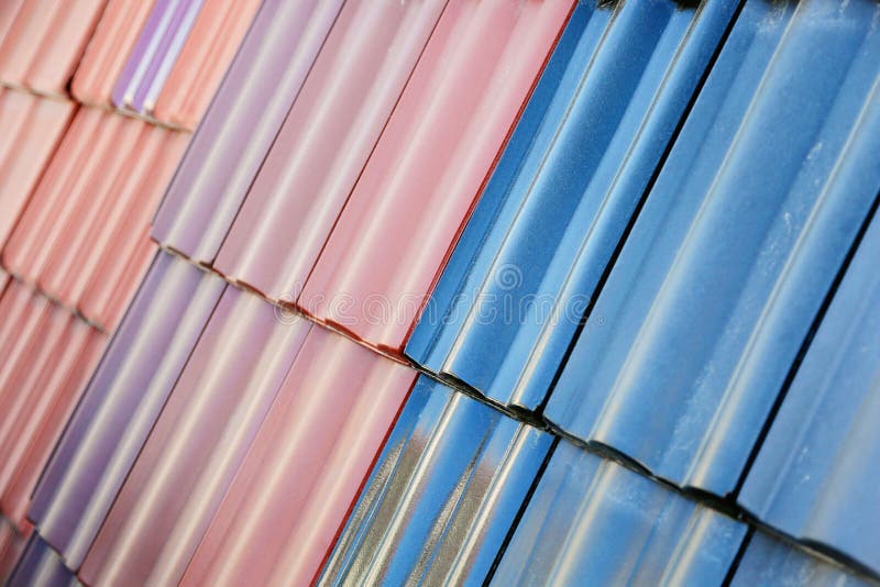 Different Roof Tiles - Close Up Stock Photo - Image of roofing, home ...