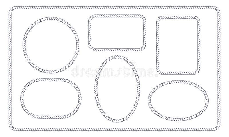 Nautical Rope Rectangle Stock Illustrations – 330 Nautical Rope ...