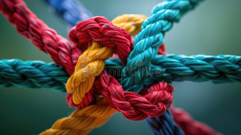 Different Ropes Intricately Woven into a Knot, a Visual Metaphor for ...