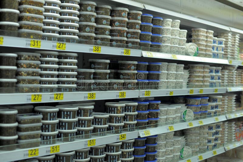 Different Salads in Plastic Containers Editorial Stock Photo - Image of ...