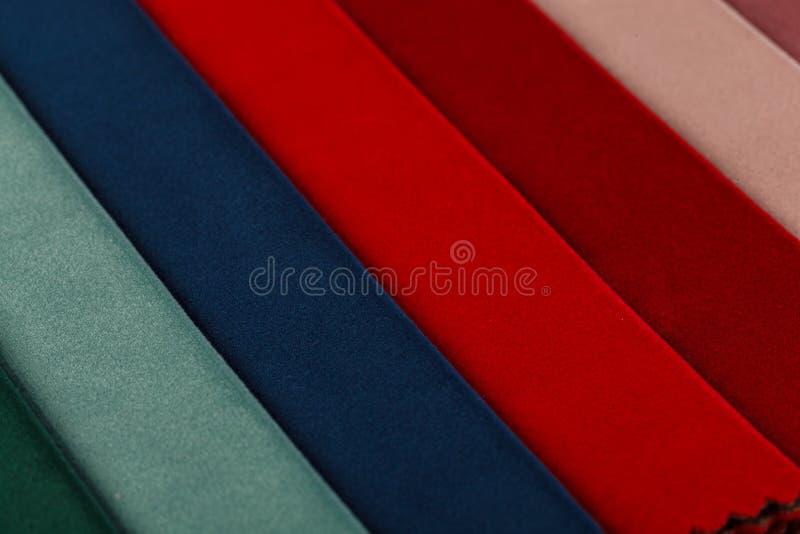 Different Samples of Velvet Fabric Stock Photo - Image of collection ...