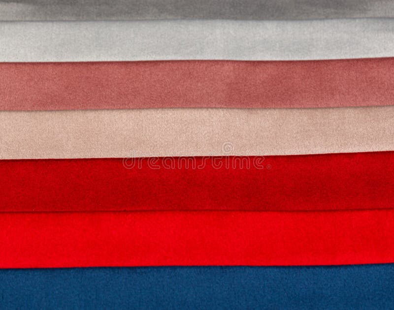 Different Samples of Velvet Fabric Stock Image - Image of palette ...