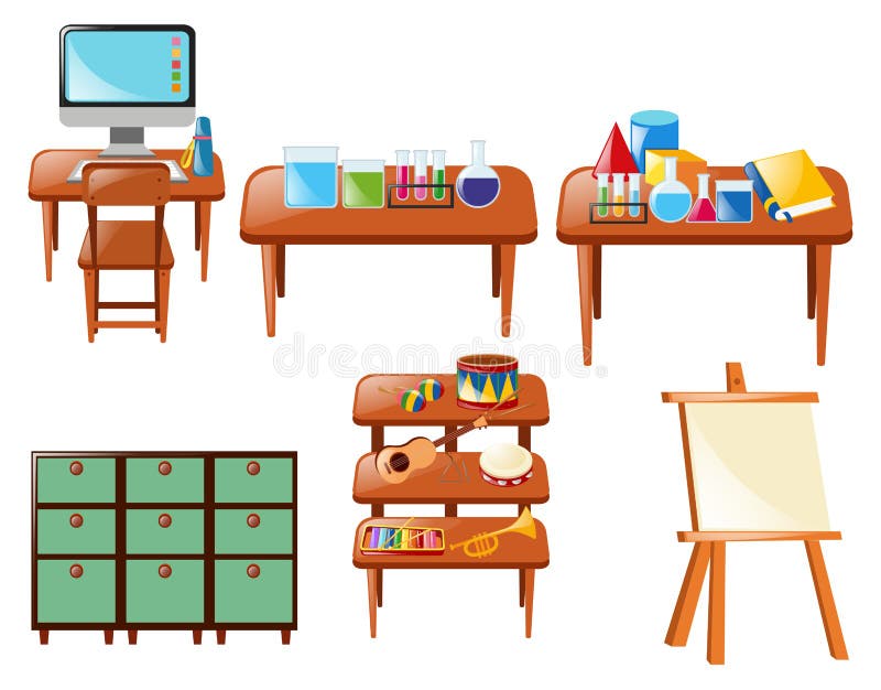 School Objects Clipart Stock Illustrations – 2,458 School Objects ...