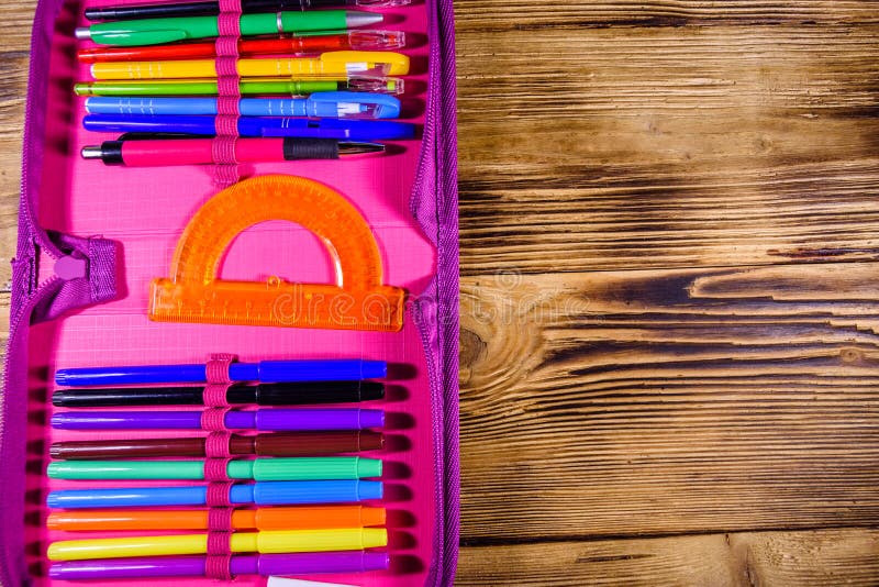 Different School Stationeries Pens, Pencils, Felt Tip Pens and ...