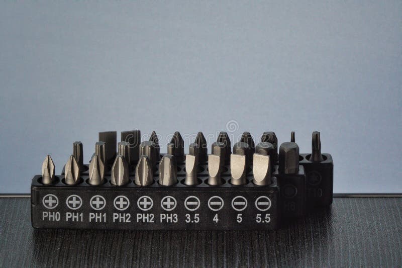 Different Screwdriver Bits Set Stock Photo - Image of bits, torx: 288120608