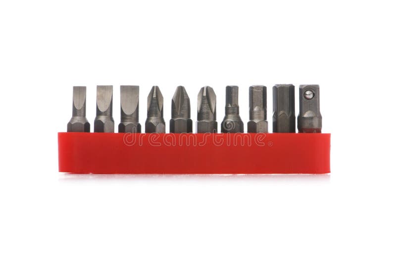 Different Screwdriver Heads Isolated Stock Photo - Image of bolt ...